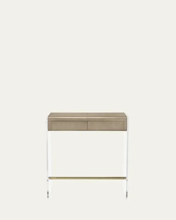 INTERLUDE HOME Cora Acrylic And Leather Desk