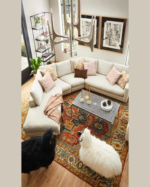 INTERLUDE HOME Magali Sheepskin Bench