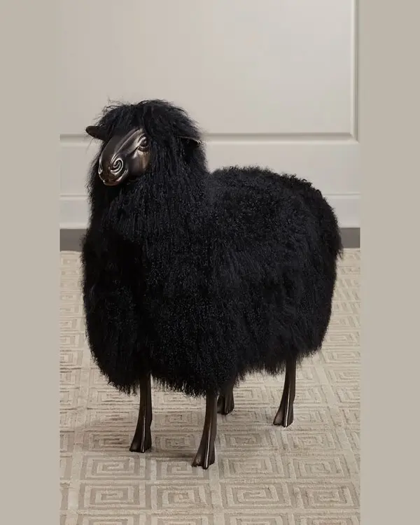 INTERLUDE HOME Maddox Sheepskin Bench