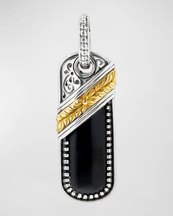 Konstantino Silver And Gold Pendant With - Onyx