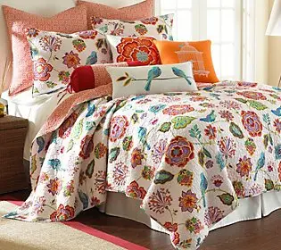 LEVTEX HOME Abigail Floral 3-pieceking/cal King Quilt Set - One-color