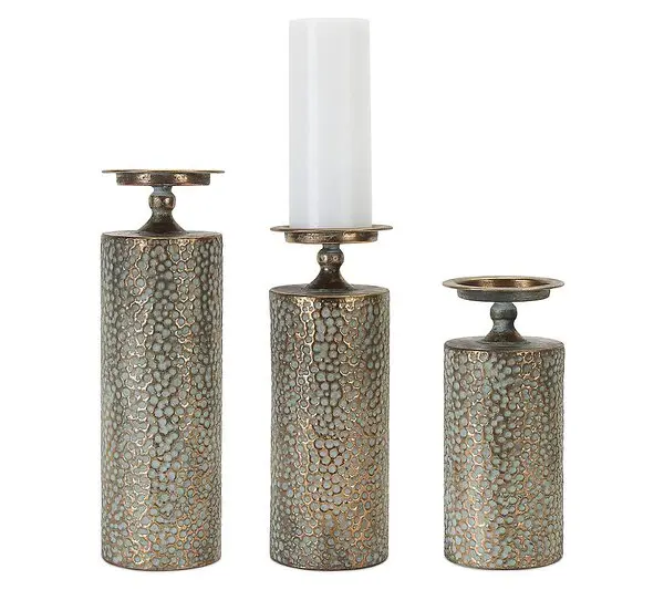 MELROSE Bronze Metal Candle Holders - One-color