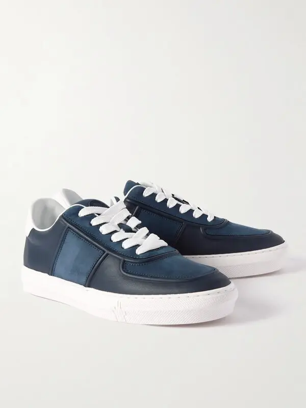 Moncler Neue York Leather And Suede Sneakers