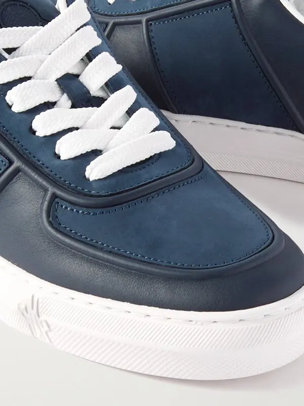 Moncler Neue York Leather And Suede Sneakers