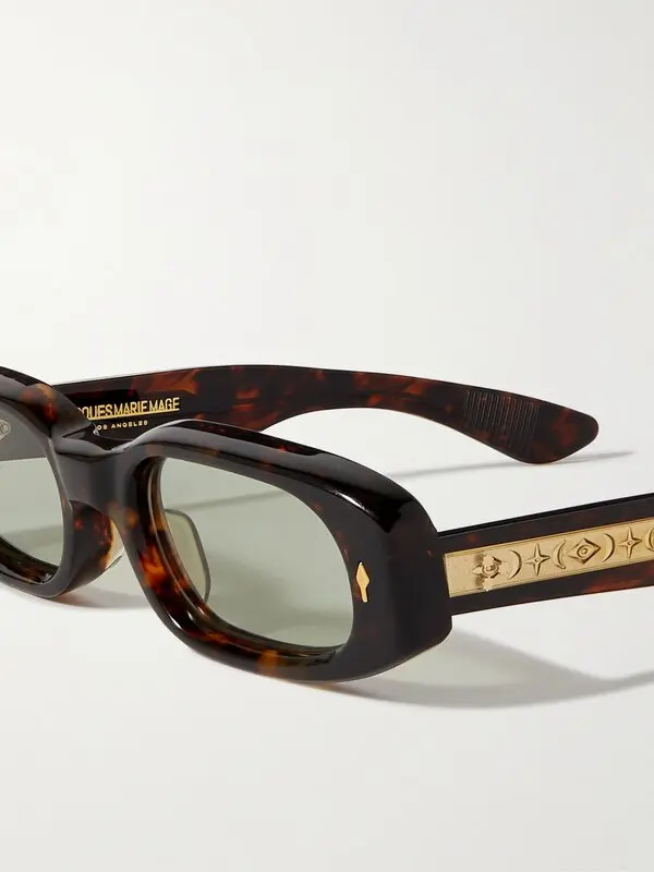 JACQUES MARIE MAGE × UMIT BENAN / HULYA Jacques Marie Mage Umit Benan Hulya Oval-frame Acetate Sunglasses