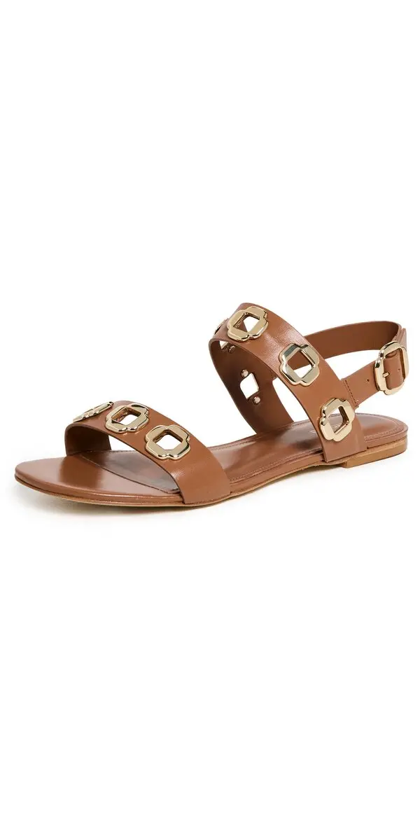 Larroude Milan Sandals - Caramel