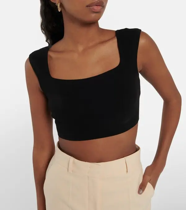 Sportmax Cropped Cotton Top