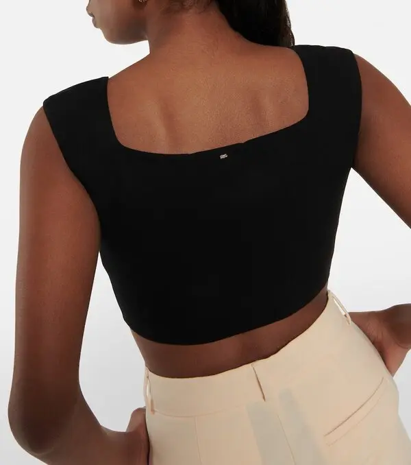 Sportmax Cropped Cotton Top