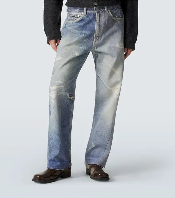 Our Legacy Third Cut Trompe L'oeil Straight Jeans - Blue