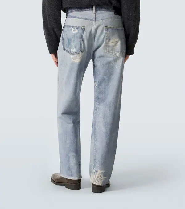 Our Legacy Third Cut Trompe L'oeil Straight Jeans - Blue