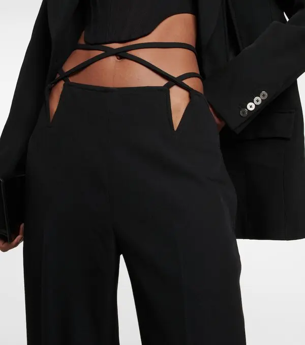 DION LEE Cutout Straight Leg Trousers