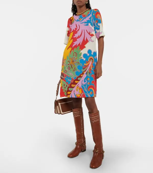 Etro Printed Jersey Minidress