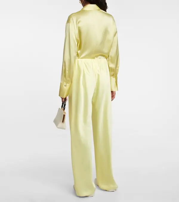 Vince High-rise Wide-leg Satin Pants
