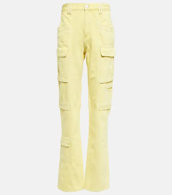 Isabel Marant Vokayo Straight-leg Cargo Jeans - Yellow