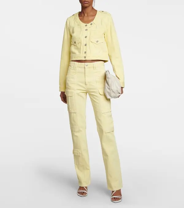 Isabel Marant Vokayo Straight-leg Cargo Jeans - Yellow