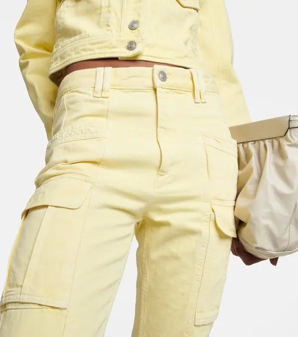 Isabel Marant Vokayo Straight-leg Cargo Jeans - Yellow