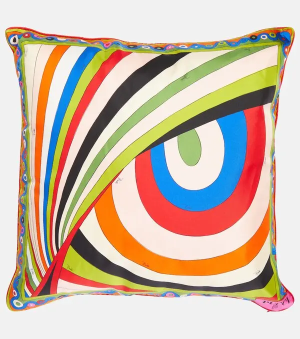 Emilio Pucci Printed Silk Cushion - Multicoloured