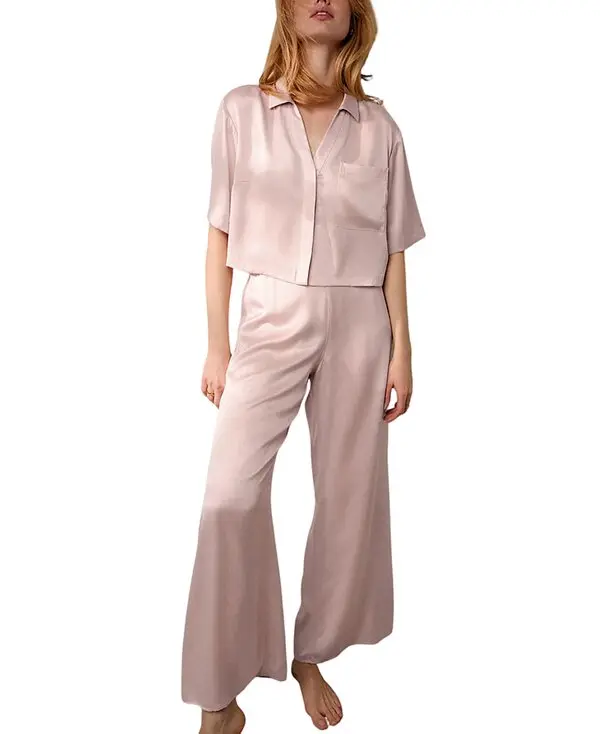 Lunya Washable Silk Pajama Set - Delicate Pink