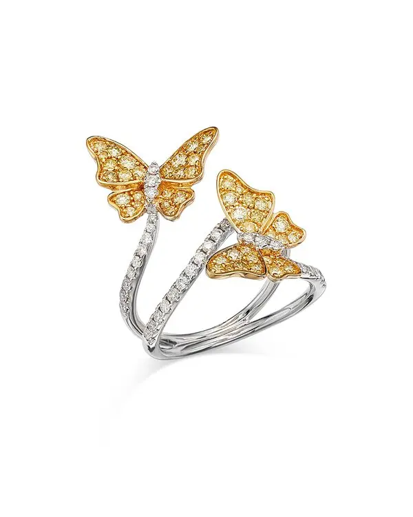 Bloomingdale'S Butterfly Diamond Ring - White/gold