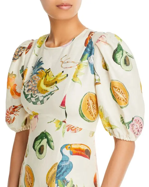 ALEMAIS Theo Printed Midi Dress