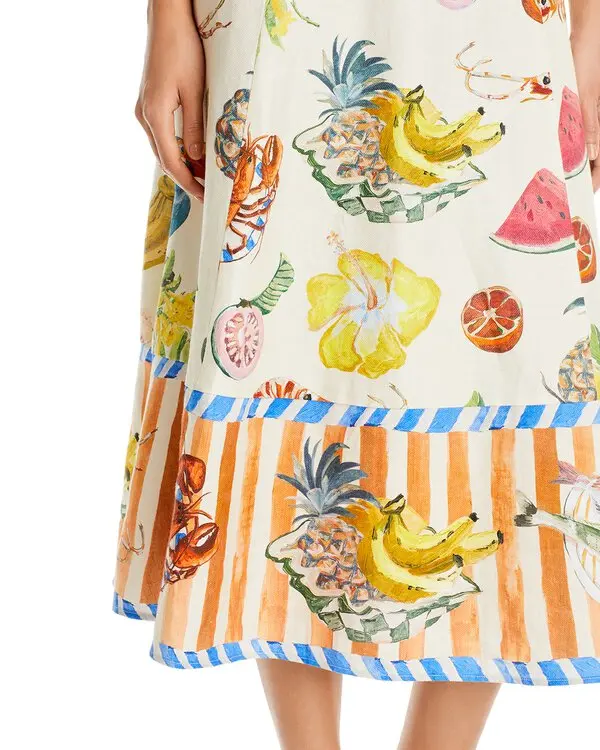 ALEMAIS Theo Printed Midi Dress