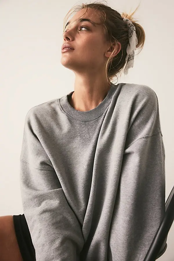 Free People All Star Solid Pullover - Grey