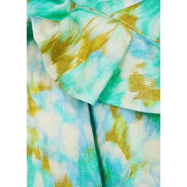 Zimmermann High Tide Floral-Print Linen Midi Dress In Blue - 40% Off |  Editorialist