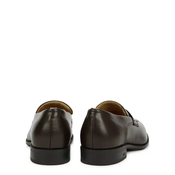 BOSS Colby Leather Loafers - Dark Brown