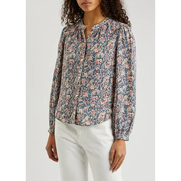 Veronica Beard Ashlynn Floral-print Blouse