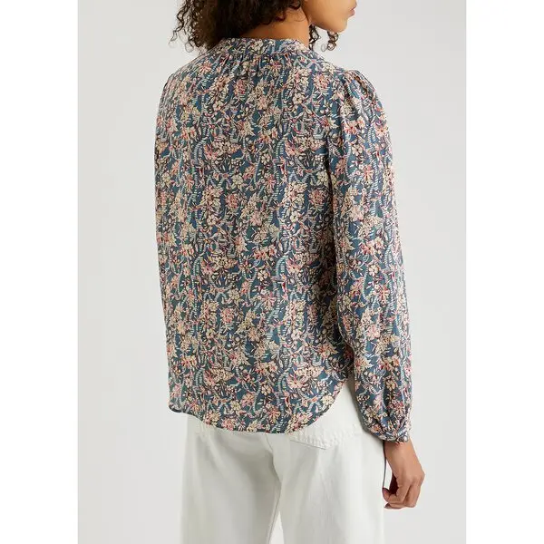 Veronica Beard Ashlynn Floral-print Blouse