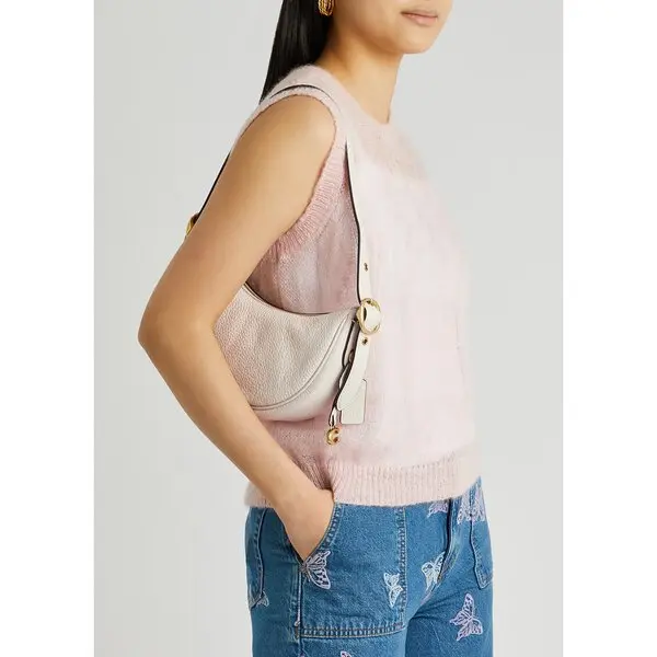 COACH Luna Leather Shoulder Bag, Leather Bag, Adjustable Strap
