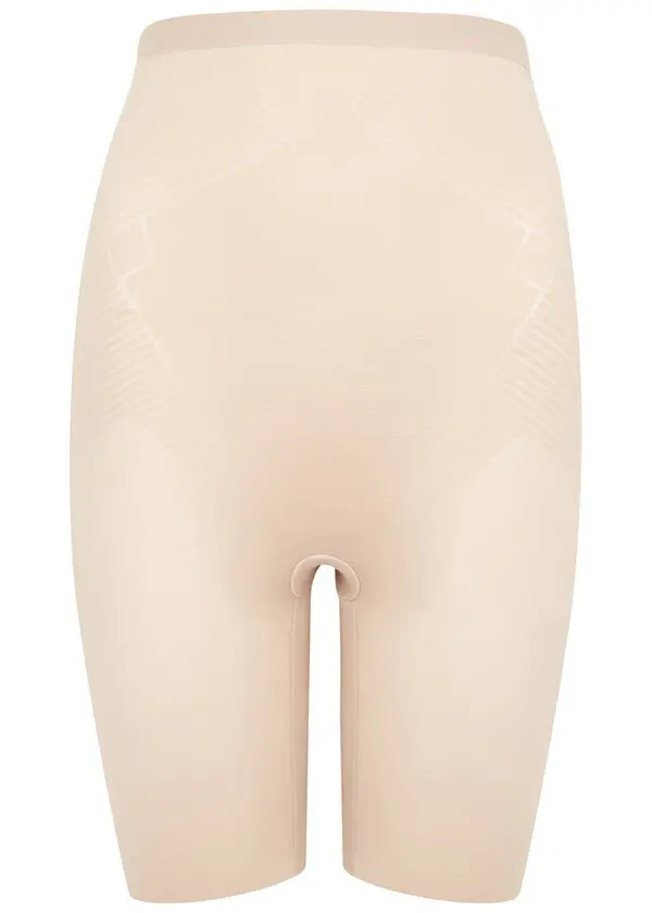 Spanx Thinstincts 2.0 High-waist Mid-thigh Shorts - Beige
