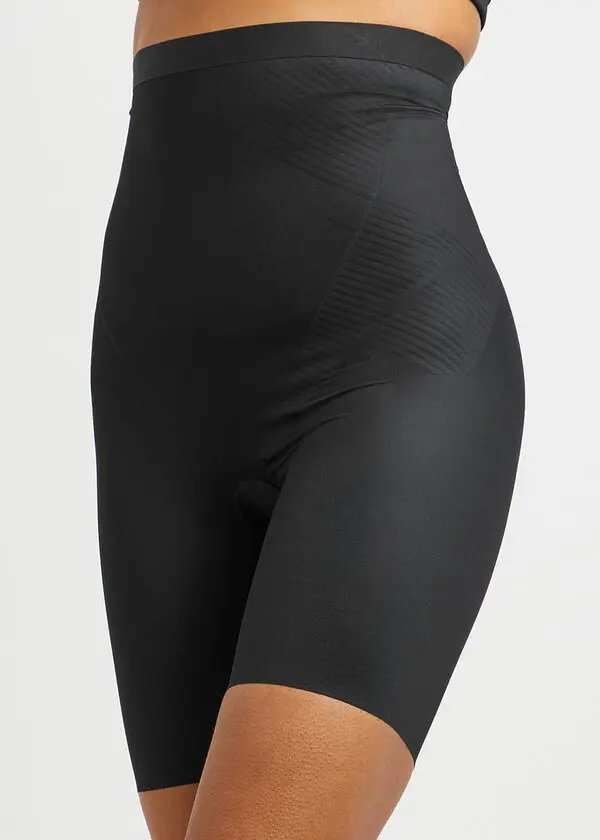 Spanx Thinstincts 2.0 High-waist Mid-thigh Shorts - Black