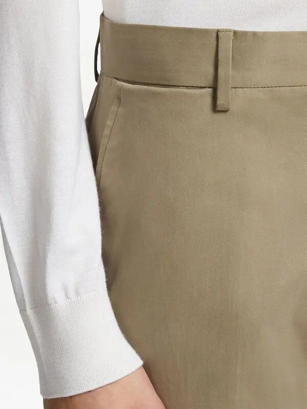 Zegna Tailored Cotton Trousers - Brown