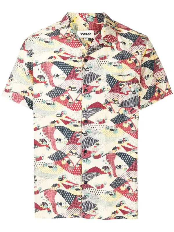 You Must Create Graphic-print Short-sleeve Shirt - Yellow
