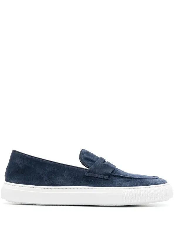 Fratelli Rossetti Calf-suede Loafers - Blue