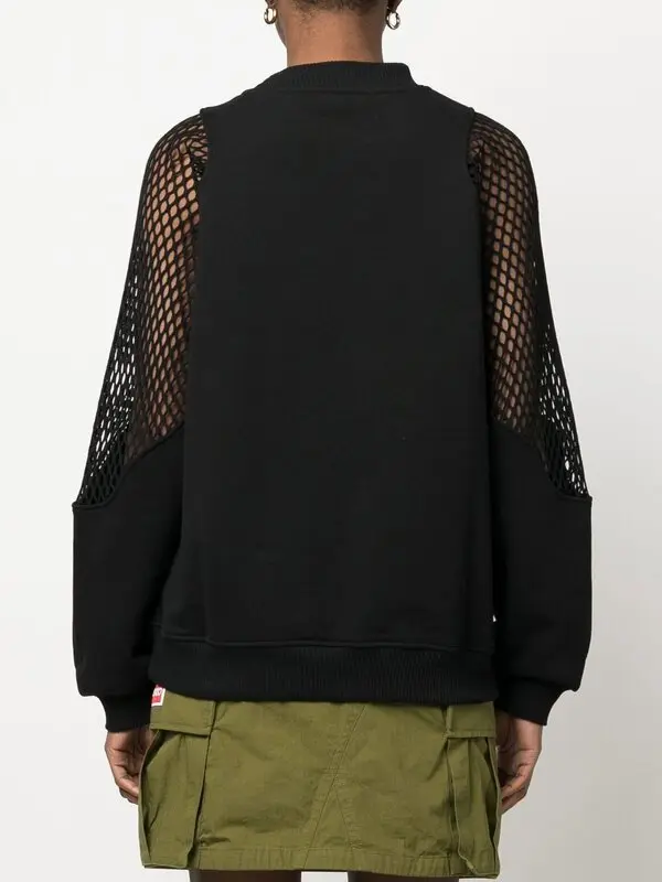 MSGM Fishnet-style Detail Sweatshirt