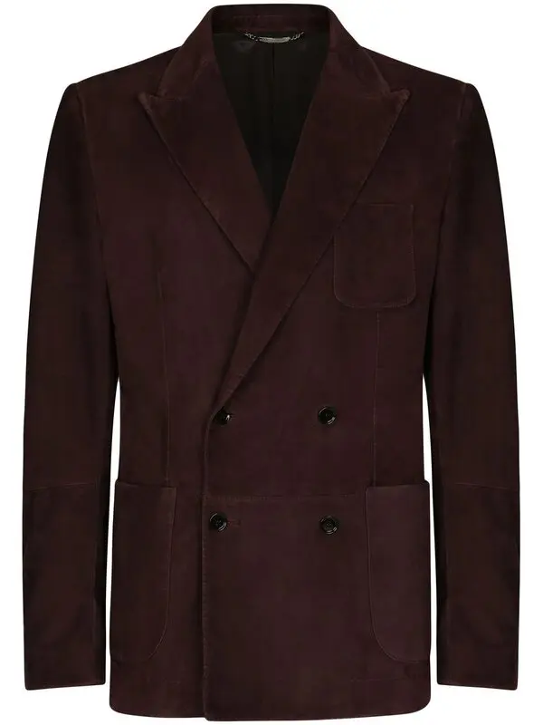 Dolce & Gabbana Double-breasted Suede Blazer