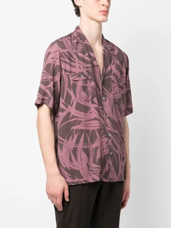 LARDINI Graphic-print Short-sleeve Shirt