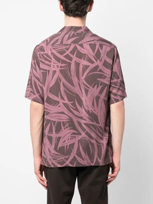 LARDINI Graphic-print Short-sleeve Shirt