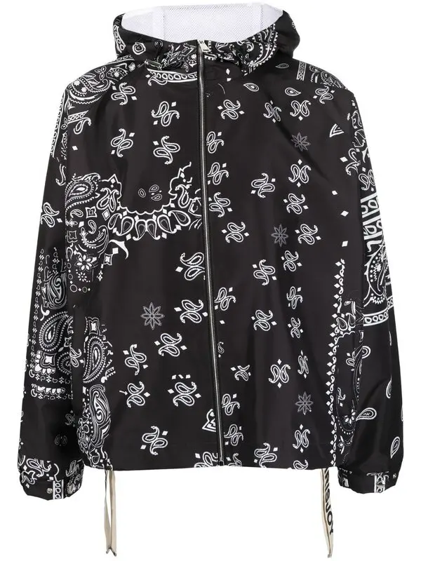 Khrisjoy Paisley-embroidery Hooded Jacket - Black