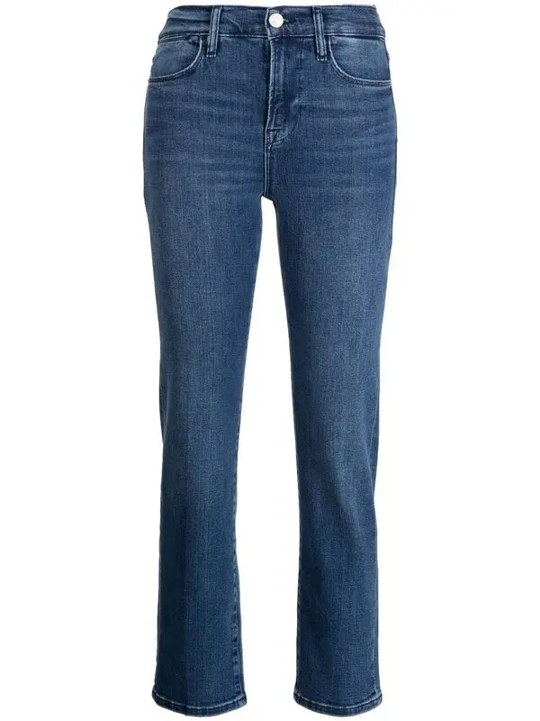 FRAME High-rise Straight-leg Jeans