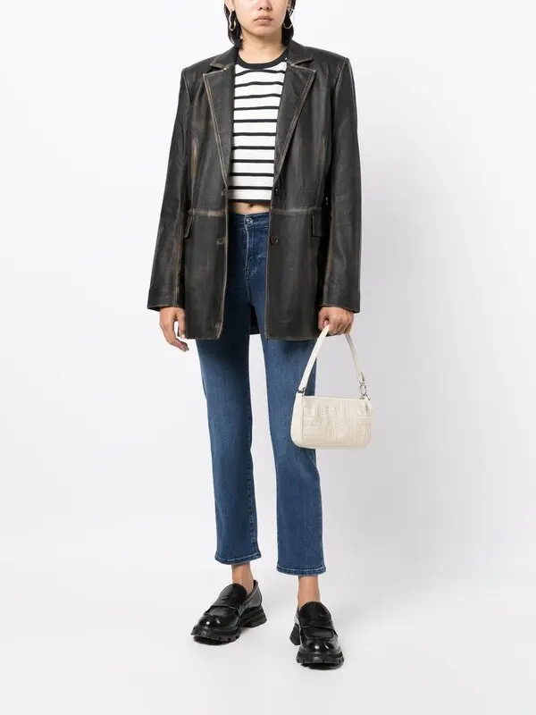 FRAME High-rise Straight-leg Jeans