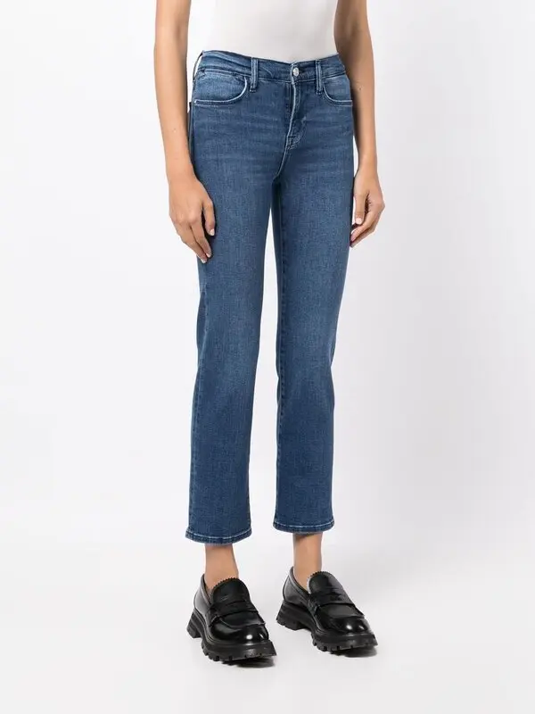 FRAME High-rise Straight-leg Jeans