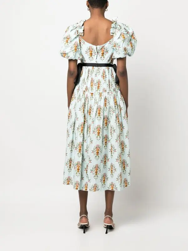 Agua Bendita Floral-print Midi Dress