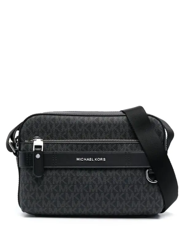 Michael Kors Monogram Shoulder Bag - Black