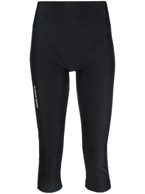 MARINE SERRE Regenerated Active Cropped Leggings