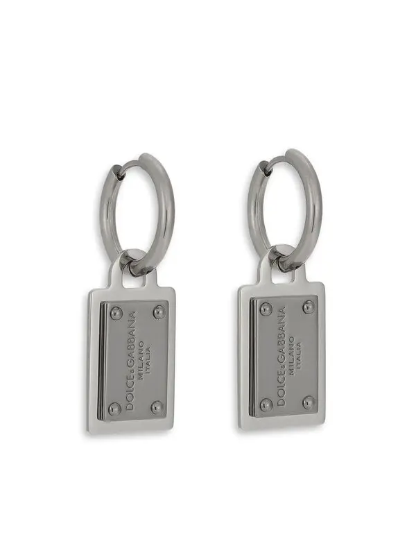 Dolce & Gabbana Logo-tag Drop Earrings