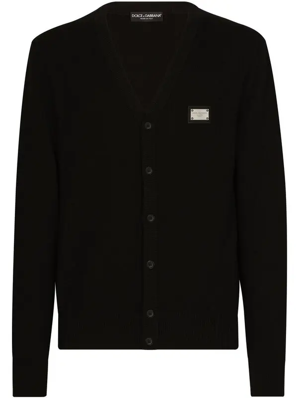 Dolce & Gabbana Cashmere-wool Cardigan With Logo Tag