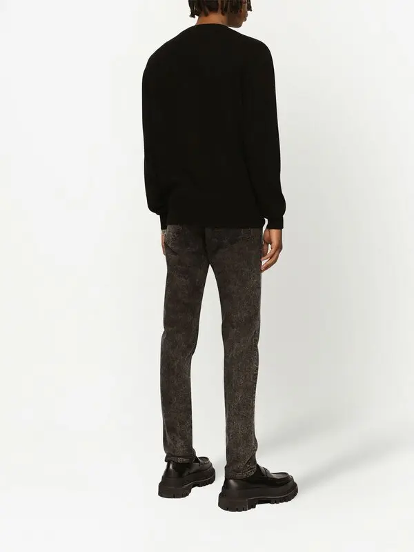 Dolce & Gabbana Cashmere-wool Cardigan With Logo Tag